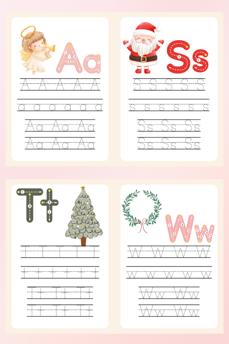 26 Christmas Alphabet Worksheets: Free Printable - CV Creates